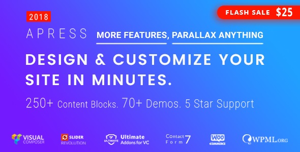 Apress v6.1.2 免费下载– 响应式多功能WordPress主题_芒果运营