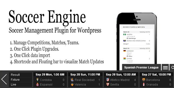 Soccer Engine v.1.20 – WordPress 插件免费下载_芒果运营