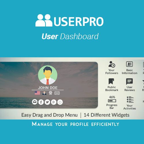 UserPro DashBoard v3.7 UserPro仪表板插件下载_芒果运营