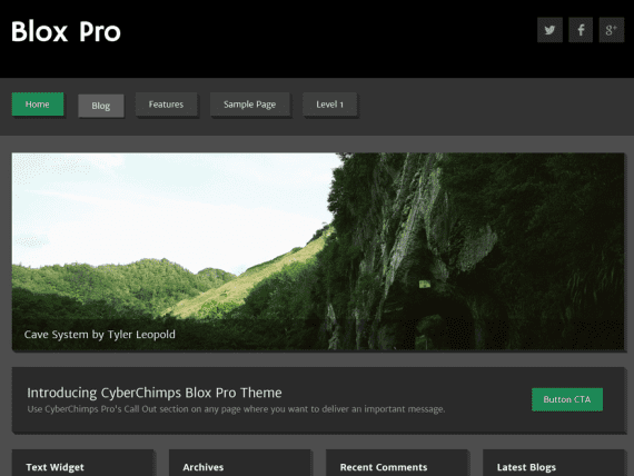 [破解版/Nulled]CyberChimps – Blox Pro免费下载，已激活 WordPress 主题_芒果运营