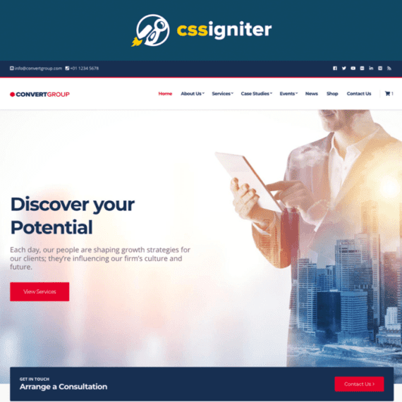 [破解版/Nulled]CSS Igniter Convert Business Theme免费下载，已激活 WordPress 主题_芒果运营