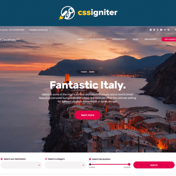 [破解版/Nulled]CSS Igniter Cousteau Pro Theme免费下载，已激活 WordPress 主题_芒果运营