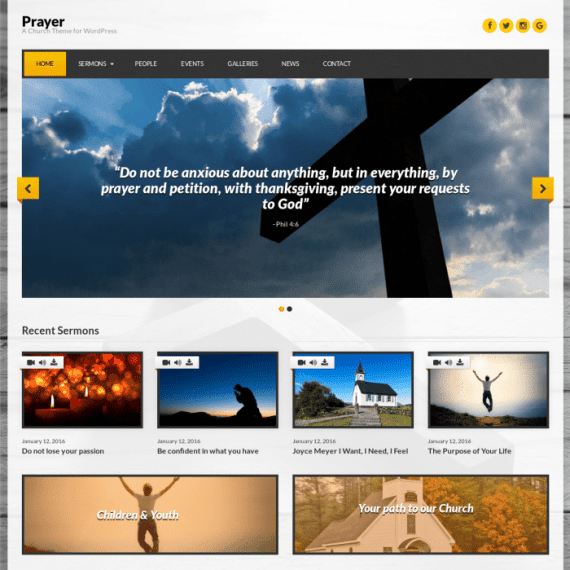 破解版nulled Css Igniter Prayer Church免费下载,已激活 Wordpress 主题芒果运营