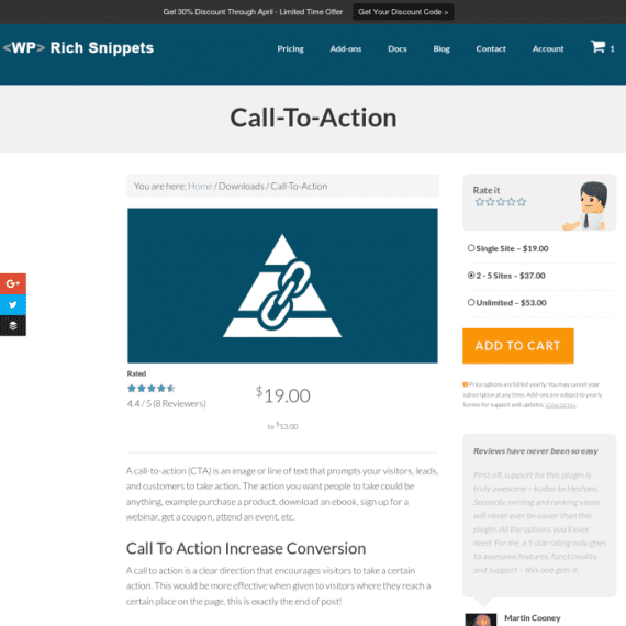[破解版/Nulled]WP Rich Snippets Call To Action Addon免费下载，已激活WordPress插件_芒果运营