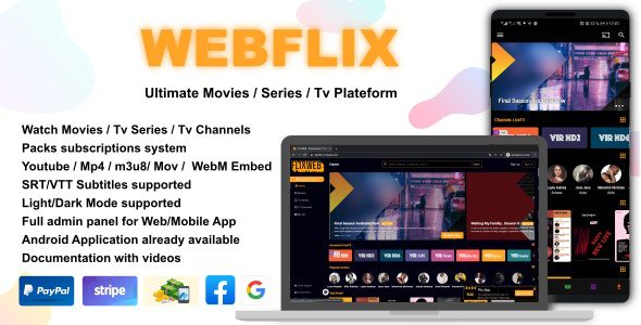 WebFlix v1.6 – 电影 – 电视剧 – 直播电视频道源码下载_芒果运营