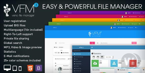 Veno File Manager v.4.4.7 PHP源码免费下载_芒果运营