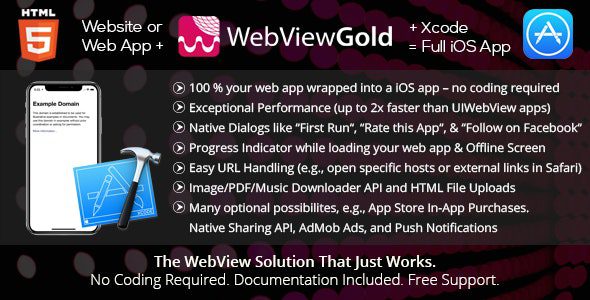WebViewGold for iOS v.15.6 将网站转变成ios移动应用app源码下载_芒果运营