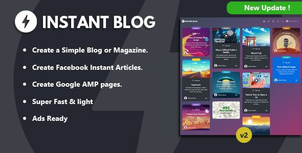 Instant Blog v3.3 – 文章博客、Google AMP源码下载_芒果运营