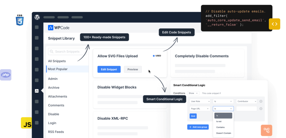 Wpcode Pro V228 Conversion Pixels V119 插入页眉和页脚 自定义代码片段 Wordpress 代码管理器插件下载芒果运营