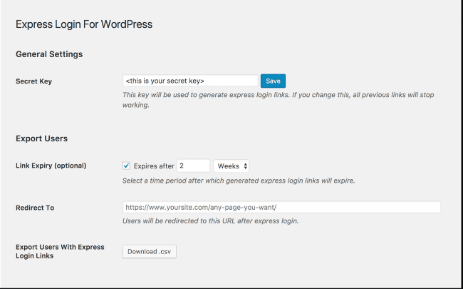 Express Login For WordPress v1.7.0 安全的自动登录链接插件下载_芒果运营