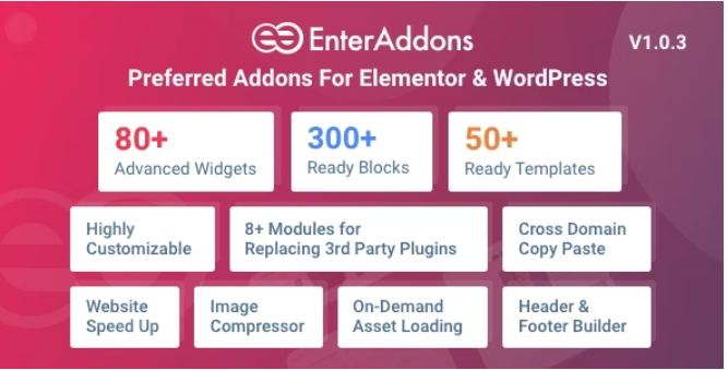 Enter Addons Pro v1.0.3 | Elementor 和 WordPress 的首选插件下载_芒果运营