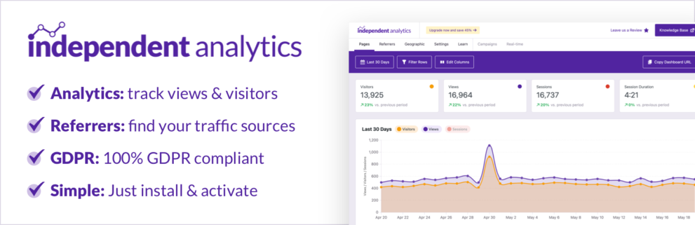 Independent Analytics PRO v2.13.5 – WordPress 的 Google分析替代方案插件下载_芒果运营