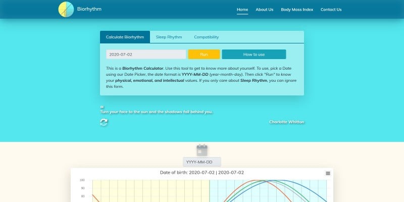 Yet Another Biorhythm Calculator PHP v1.0 生物钟生理周期记录PHP源码下载_芒果运营