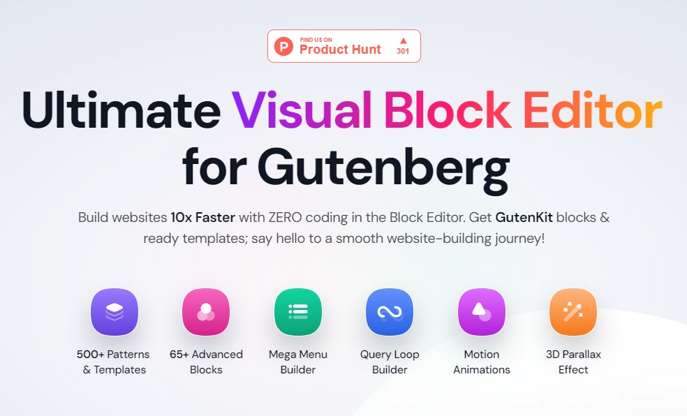 GutenKit Blocks Pro v2.3.4 – 古腾堡页面构建器区块拖拽设计元素插件下载_芒果运营