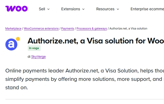 Authorize.net, a Visa solution for WooCommerce 3.10.13 插件下载_芒果运营
